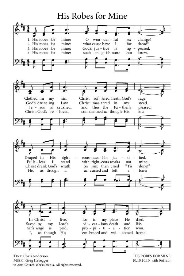 His Robes for Mine — Doxology.app
